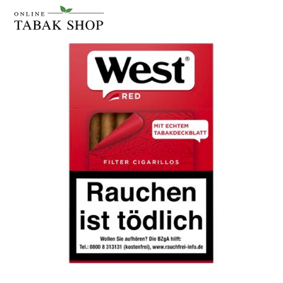 WEST Red Filter Cigarillos 17er Schachtel ⇒ Online Tabak Shop